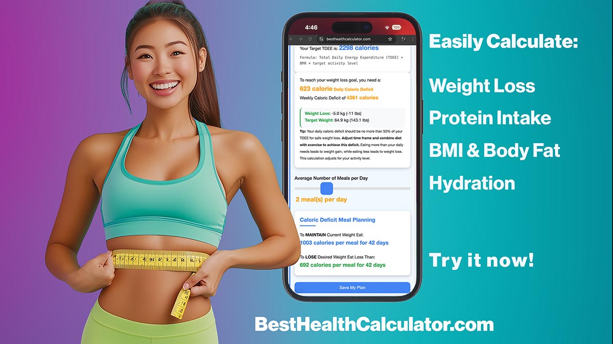 Best Health & Weight Loss Calculator | BMI, Body Fat & Calorie Deficit Tool